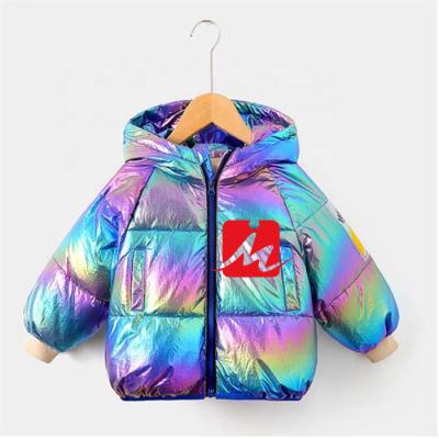 China Windproof Lightweight Down Jacket Laser Coats Children Winter Down Jacket For Kids for sale