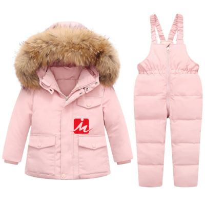 China Polyester Lightweight Down Jacket White Duck Down Coat Outerwear Children Overalls Jumpsuit for sale