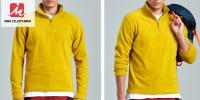 China Casual Running Waterproof Breathable Jackets Sport Fleece Jacket Half Zip Polyester for sale