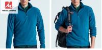 China Casual Running Waterproof Breathable Jackets Sport Fleece Jacket Half Zip Polyester for sale