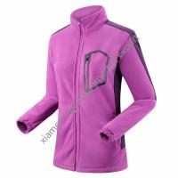 China Classic Mountainnering Sport Winter Jacket For Women Zip Up Polyester Thick Fleece Jacket for sale