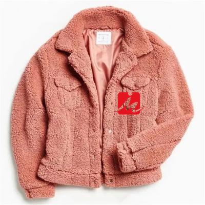 China Winter 2 Chest Pockets Shearling Fleece Sherpa Trucker Jacket For Men for sale