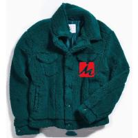 China Winter 2 Chest Pockets Shearling Fleece Sherpa Trucker Jacket For Men for sale