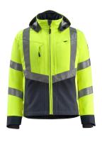 China Men softshell jacket Fluorescent colors reflective colors jackets workwear softshell waterproof jackets for sale