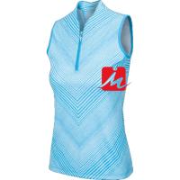 China Stand Collar Women Polo Shirt 1/4 Zipper In The Middle Custom Printing Sleeveless for sale