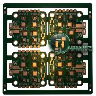 China Heavy Copper 3oz Power PCB Board Back Drilling Drone ESC Motor Drive Board for sale