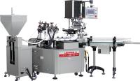 China 5-250ml PLC Control Cream Lotion Plastic Glass Jar Bottle Filling Capping Machine for sale