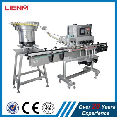 China Linear capping machine with bottles sensor clamping system automatic bottle jar container capper equipment custom cappin for sale