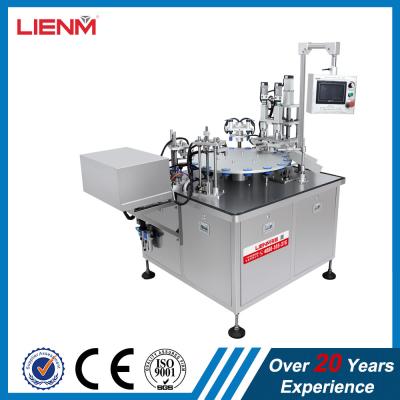 China roll-on glass bottles filling inserting roller capping machine fully automatic perfume oil fragrance filler capper line for sale