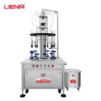 China 30ml 60ml 100ml 80ml 20ml glass bottle rotary 10/8 nozzles automatic spray vacuum perfume filling machine filler for sale