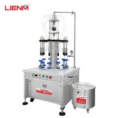 China 30ml 60ml 100ml 80ml 20ml glass bottle rotary 10/8 nozzles automatic spray vacuum perfume filling machine filler for sale