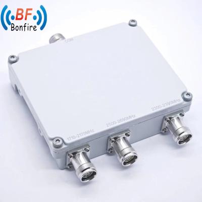 China 1710-2170MHz 2300-2690MHz RF Passive Diplexer Triplexer Multiband Combiner SMB Female IP60 for sale