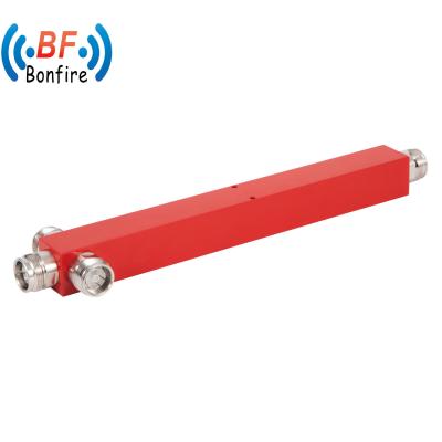 China Ultra Wideband 3 Way Low Pim Reactive High Power Splitter 350-3800MHz 4.3-10 F Black for sale