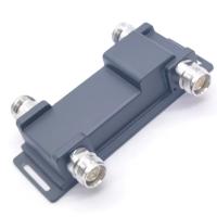 China Grey DQ-0740-227701 Hybrid Combiner Hybrid Coupler 2 in 2 out 698-4000MHz 4.3-10 F Red for sale