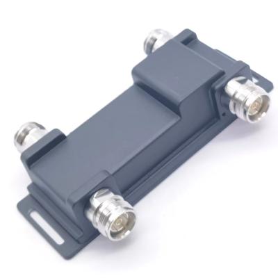 China Grey DQ-0740-227701 Hybrid Combiner Hybrid Coupler 2 in 2 out 698-4000MHz 4.3-10 F Red for sale