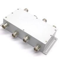 China 4 in 4 out Hybrid Combiner Hybrid Coupler 698-3800MHz 4.3-10-F Grey/Red/Black/Customized for sale