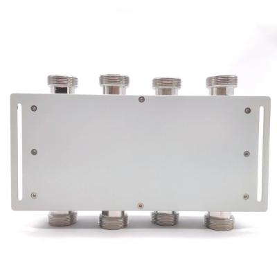 China RF Hybrid Coupler 4 in 4 out 698-4000MHz DIN-F with 2.000kg Package Gross Weight for sale
