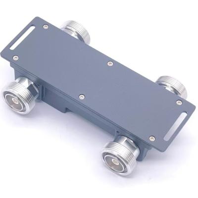 China 698-3800MHz Hybrid Coupler 2 in 2 out for in Building Das DIN-F Black Grey Customized for sale