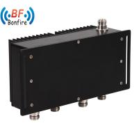 China 698-3800MHz Low Insertion Loss 4 in 1 out Hybrid Coupler NF RF Hybrid Combiner Black for sale