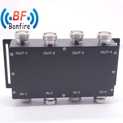 China Customized Grey 698-3800MHz RF Low Pim 3dB Hybrid Coupler Combiner 4.3-10 Female Type for sale