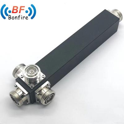 China 350-3800MHz 2 Way Power Divider with DIN-F Interface and Grey 4.3/10 Female Connector for sale
