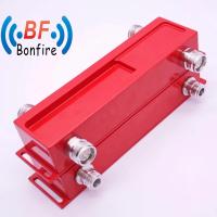 China 698-3800MHz 3dB Red Color Hybrid Coupler 4.3-10 Female 2 in 2 out Combiner IP65 -160dbc for sale