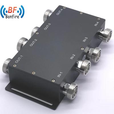 China Grey 698-4000MHz 4X4 4in 4out 300W 155pim RF Hybrid Coupler Hybrid Combiner for Das Ibs for sale