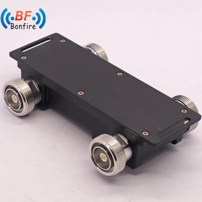 China 300W Low Pim 4 in 2 out Hybrid Coupler RF Hybrid Combiner with 4.3-10-F/N-F Interface for sale