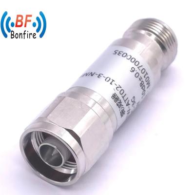 China DC-3GHz 2W RF 3dB Coaxial Fixed Attenuator with N Male to Female Connector and Solution for sale