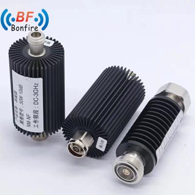 China 50W DC-3800MHz 3/6/10/15/20/40dB Variable Attenuator for RF Signals N-M/N-F Interface for sale