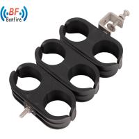 China KXK-2201- Double Hole Double Cable Clamp for Stainless Steel Power Cable at Cell Tower for sale