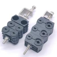 China KXK-2201- Double Hole Double Cable Clamp for Stainless Steel Power Cable at Cell Tower for sale