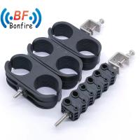 China Customized Outdoor Overhead FTTH Metal Clamp with Single Hole Stainless Steel Clamp for sale