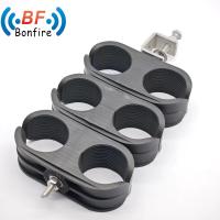 China 10.5-13mm 2* 4-8mm Three Way Fiber and Power Feeder Cable Clamps for Cable Management for sale