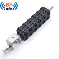 China 10.5-13mm 2* 4-8mm Three Way Fiber and Power Feeder Cable Clamps for Cable Management for sale