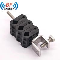 China Three Way Fiber and Power Cable Feeder Clamps 23.5-30.1mm 2* 4-8mm for Cable Management for sale