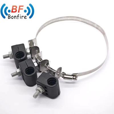 China KXK-XXXXX Customized Fiber Power Feeder Cable Clamps 30.5-34.5mm 4-8mm Three Ways for sale