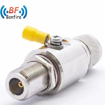 China BLQ-060-41101 DC-6000MHz RF Arrester Coaxial Lightning Surge Arrester Nm to NF Black for sale