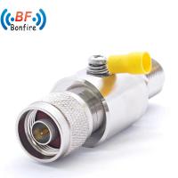 China BLQ-060-41101 DC-6000MHz RF Arrester Coaxial Lightning Surge Arrester Nm to NF Black for sale