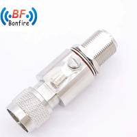 China Customized Red N Female Coax Cable Connector Surge Arrester for 698-3800MHz Frequency for sale