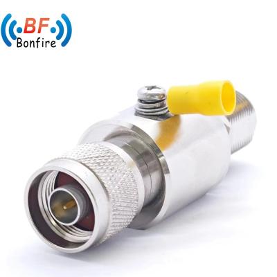 China RF 698-3800MHz Coax Surge Protector N Female Bulkhead to N-F Lightning Arrester Arrestor for sale
