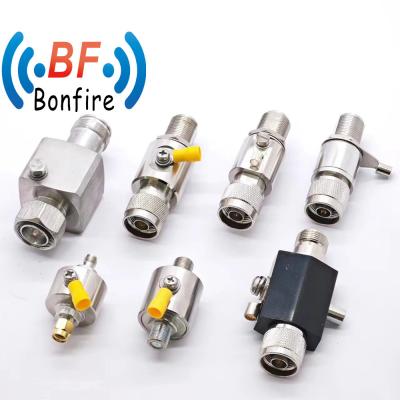 China N Female DC-6000MHz Coax Cable Connector Surge Arrester for Lightning Protection for sale