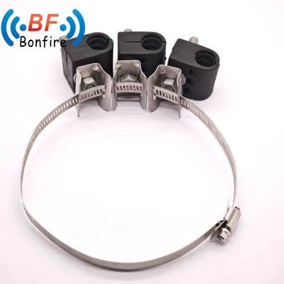 China Rru Fixed Folder 1 Card 6 Feeder Cable Clamp Aluminium Cable Clamp Customized Options for sale