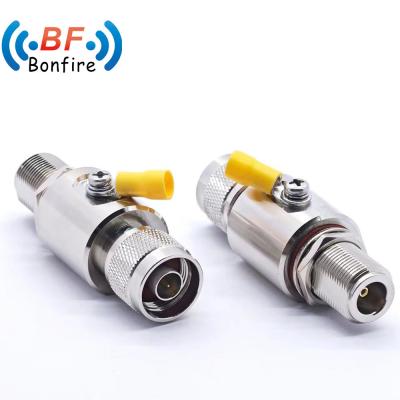 China RF Coaxial Lightning Surge Protector N-M to N-F 6000MHz UHF Pl259 to So239 Jack Arrester for sale