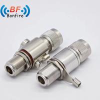 China Customized F Type RF Lightning Arrester for Television 698-3800MHz Double Dual Female for sale