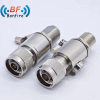 China Customized F Type RF Lightning Arrester for Television 698-3800MHz Double Dual Female for sale