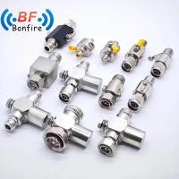China Customized F Type RF Lightning Arrester for Television 698-3800MHz Double Dual Female for sale
