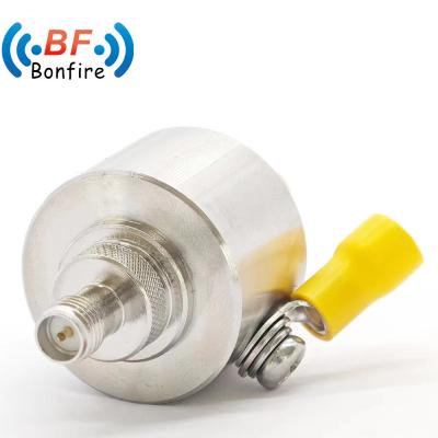 China Grey 50ohm F Type Male Plug to F Female Jack Coaxial Surge Protector Arrestor 0-3GHz for sale