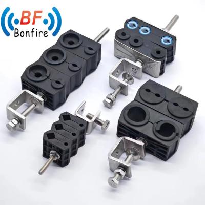 China Combined Cable Clamp for Rru Fiber Optic Cable and DC Power Cable/Feeder Clamp Made for sale