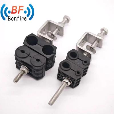 China Single Hole Single Cable Clamp for Telecom Tower Rru Power Cable 0.410kg Gross Weight for sale